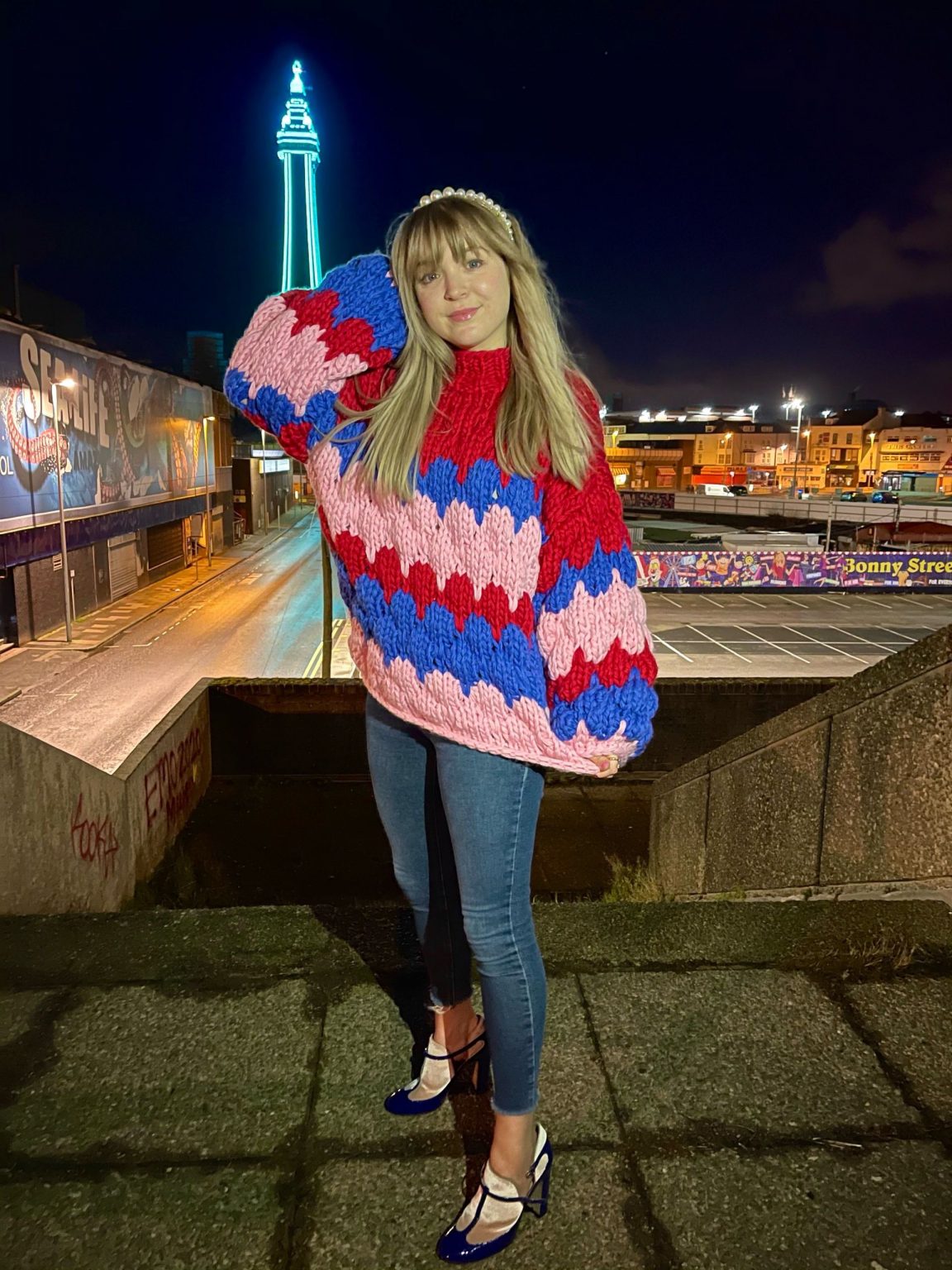 Chunky Color Block Knit - Cups of Couture